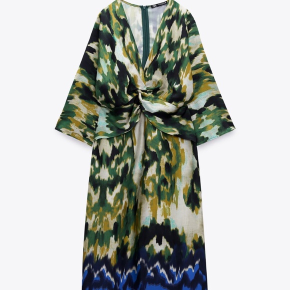 Zara | Dresses | Zara Limited Edition Printed Kaftan Dress You Cannot ...